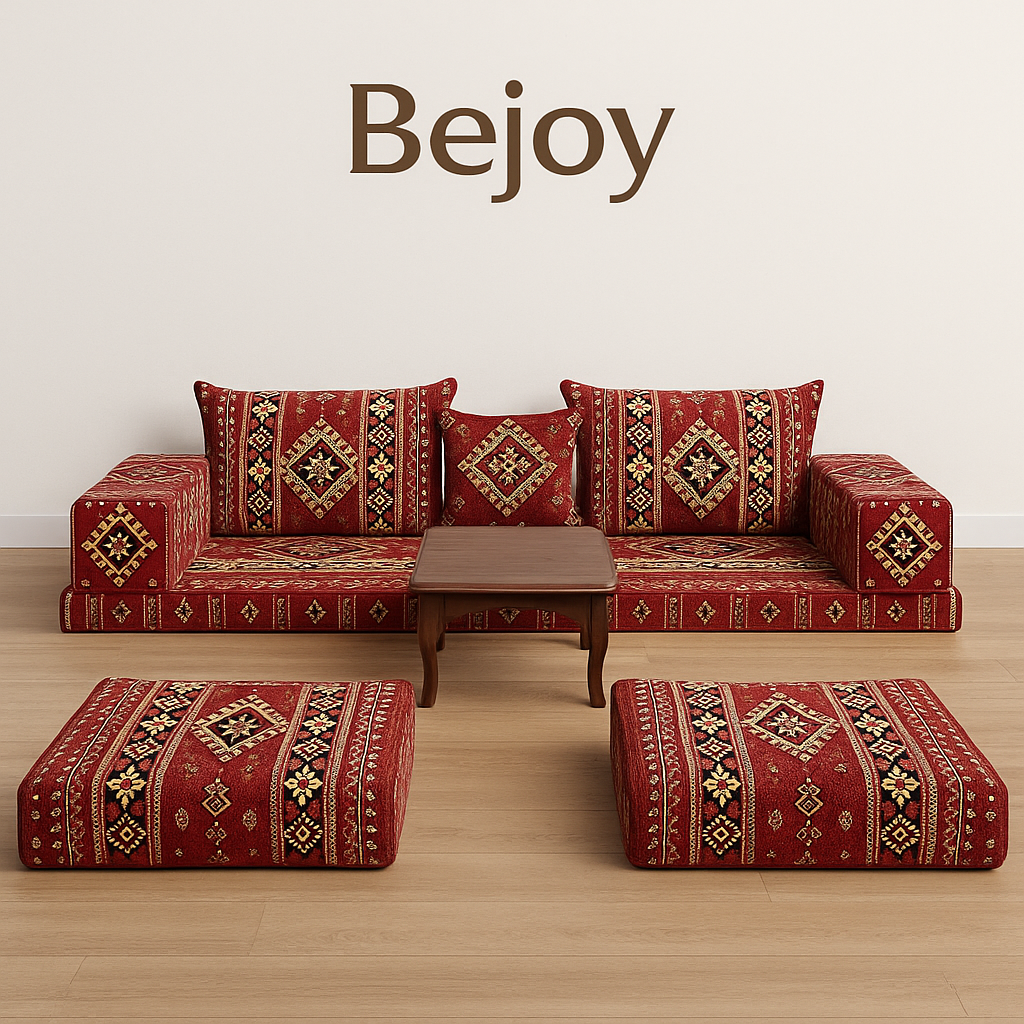 Low-Height Majlis Seating Sets with Cushions & Tables | Custom Arabic ...